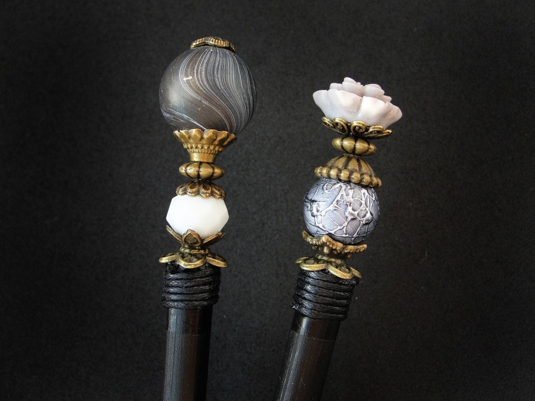 Kanzashi Hair Sticks Set: Japanese Geisha Hair Pins With Flower - Etsy