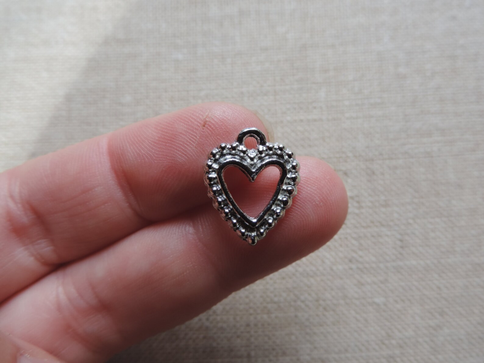 Heart Charms With Decorative Ornate Outline. X 10 Antique - Etsy