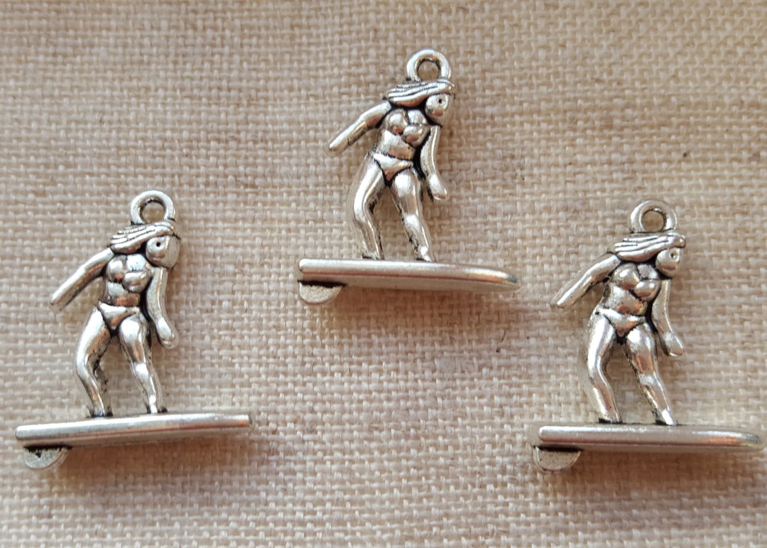 Surfer Charms X 3. Wind Surfer Charms. Surfer Dude Charms. - Etsy