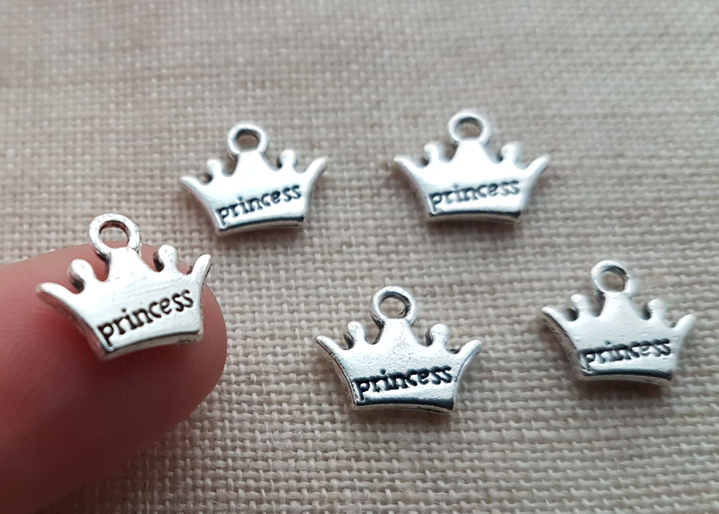 Princess Crown Charms X 5. Girls Charms. Royalty Charms. | Etsy