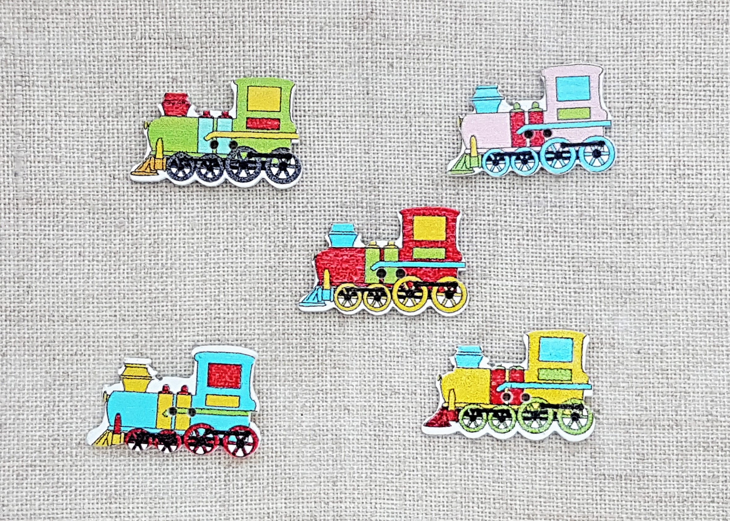 Train Buttons X 5. Steam Engine Buttons. Locomotive Buttons. - Etsy UK