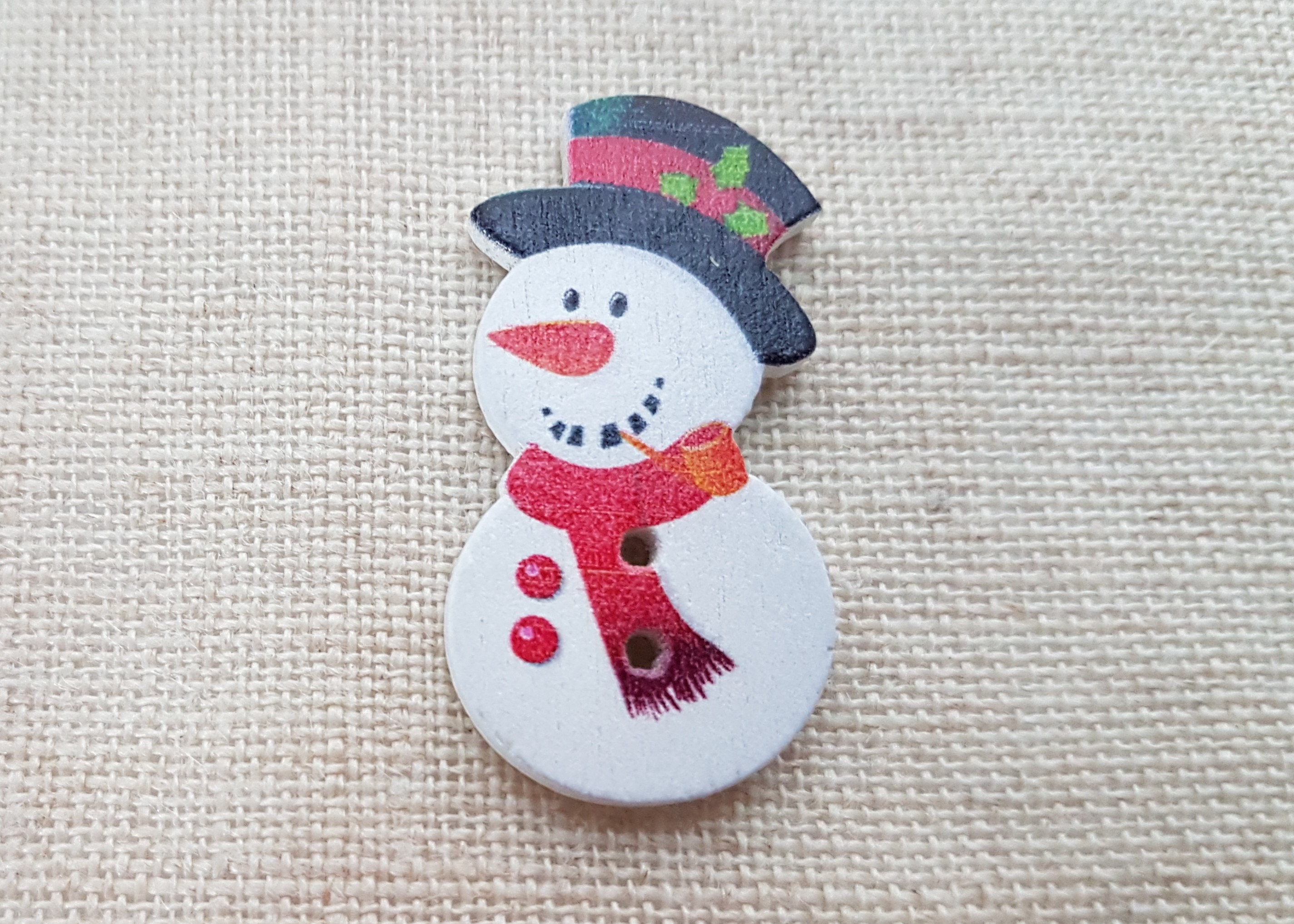 Snowman Buttons X 5. Christmas Buttons. Xmas Buttons. Yule | Etsy UK