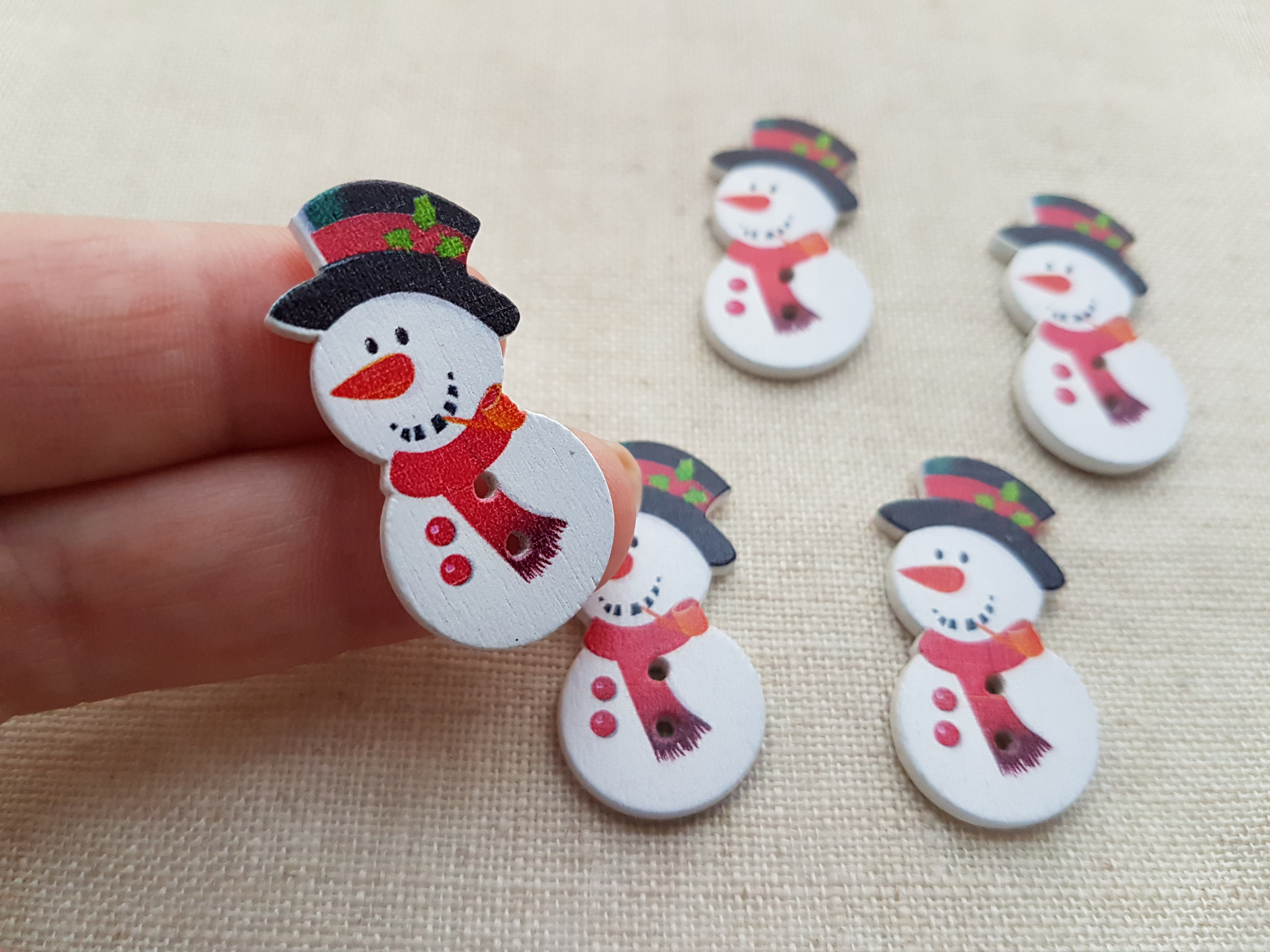 Snowman Buttons X 5. Christmas Buttons. Xmas Buttons. Yule | Etsy