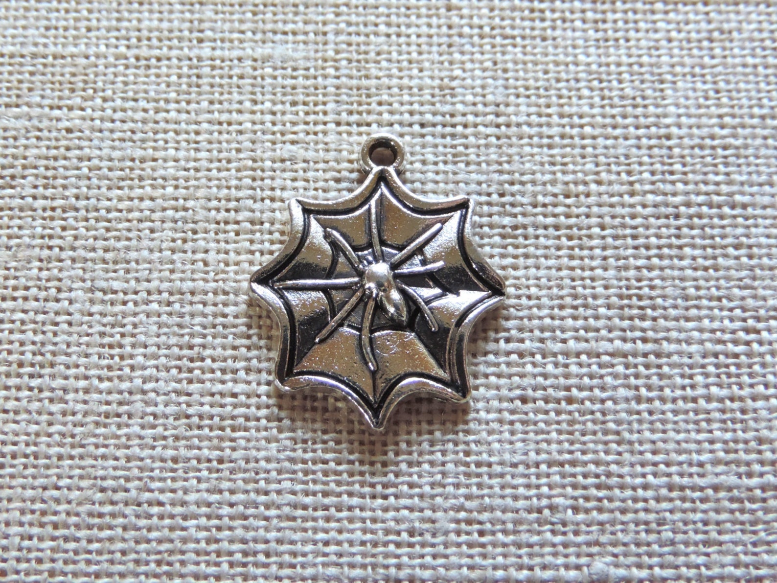 Spider Web Charms X 5. Antique Silver Tone. UK Seller. Black - Etsy