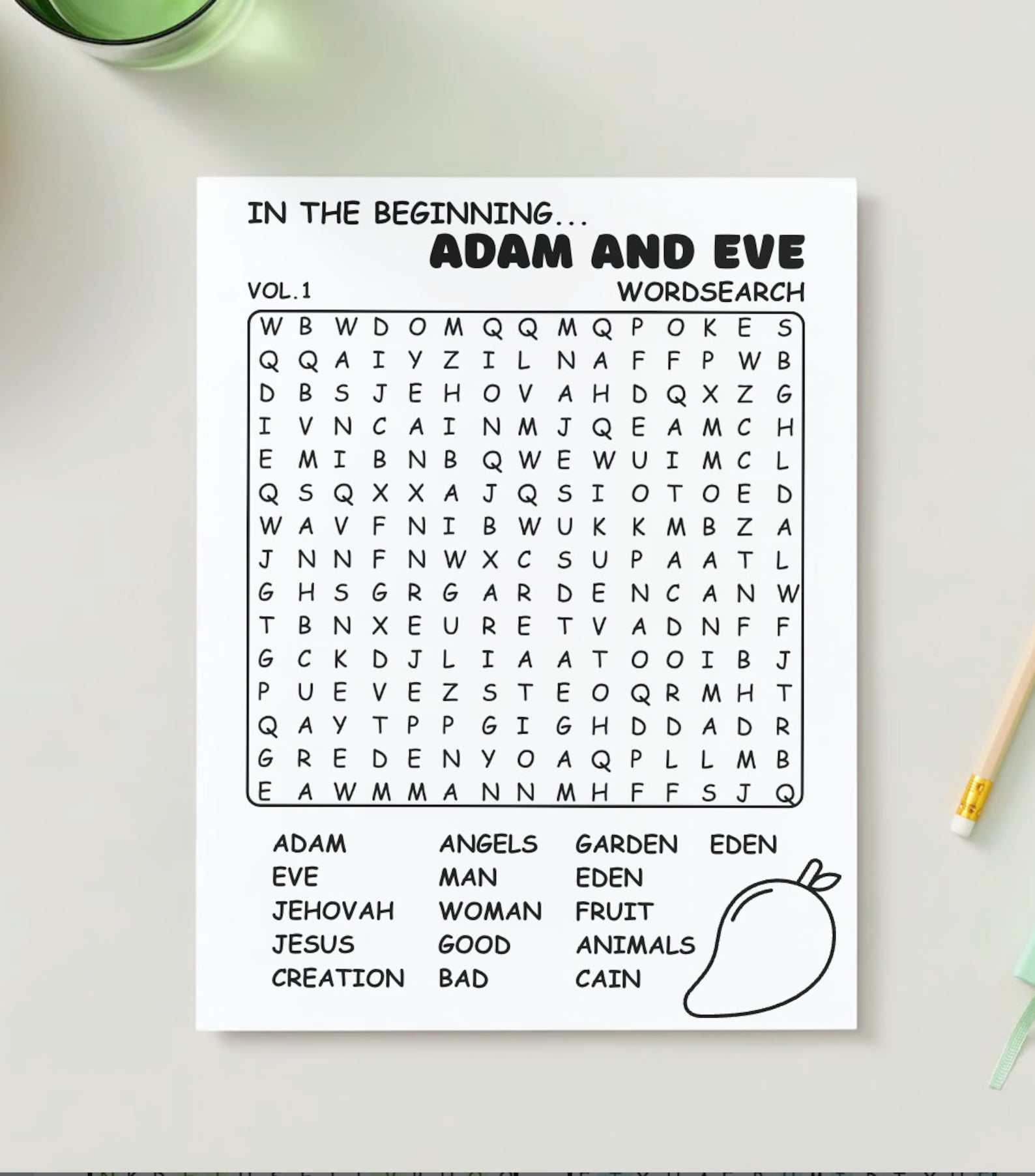 JW BIBLE WORDSEARCH - Vol. 1 Adam and Eve - Etsy