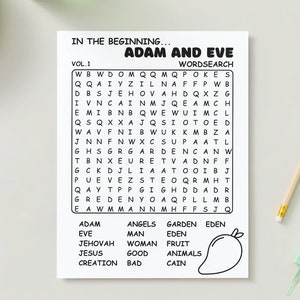 JW BIBLE WORDSEARCH - Vol. 1 Adam and Eve - Etsy