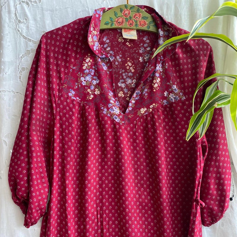 Vintage 70s Calico Dress - Etsy