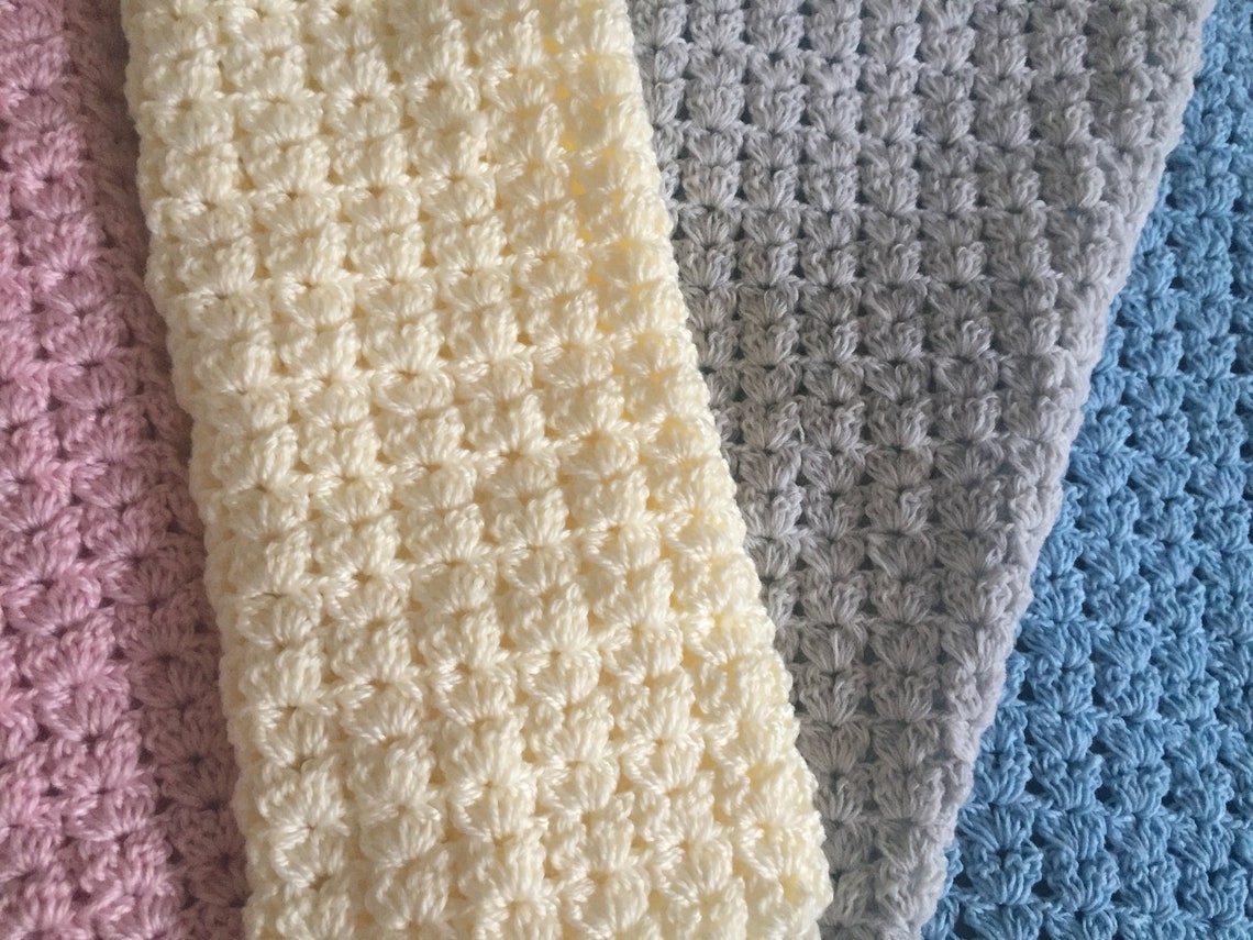 Easy Crochet Blanket Pattern PDF for Reversible Afghan - Etsy
