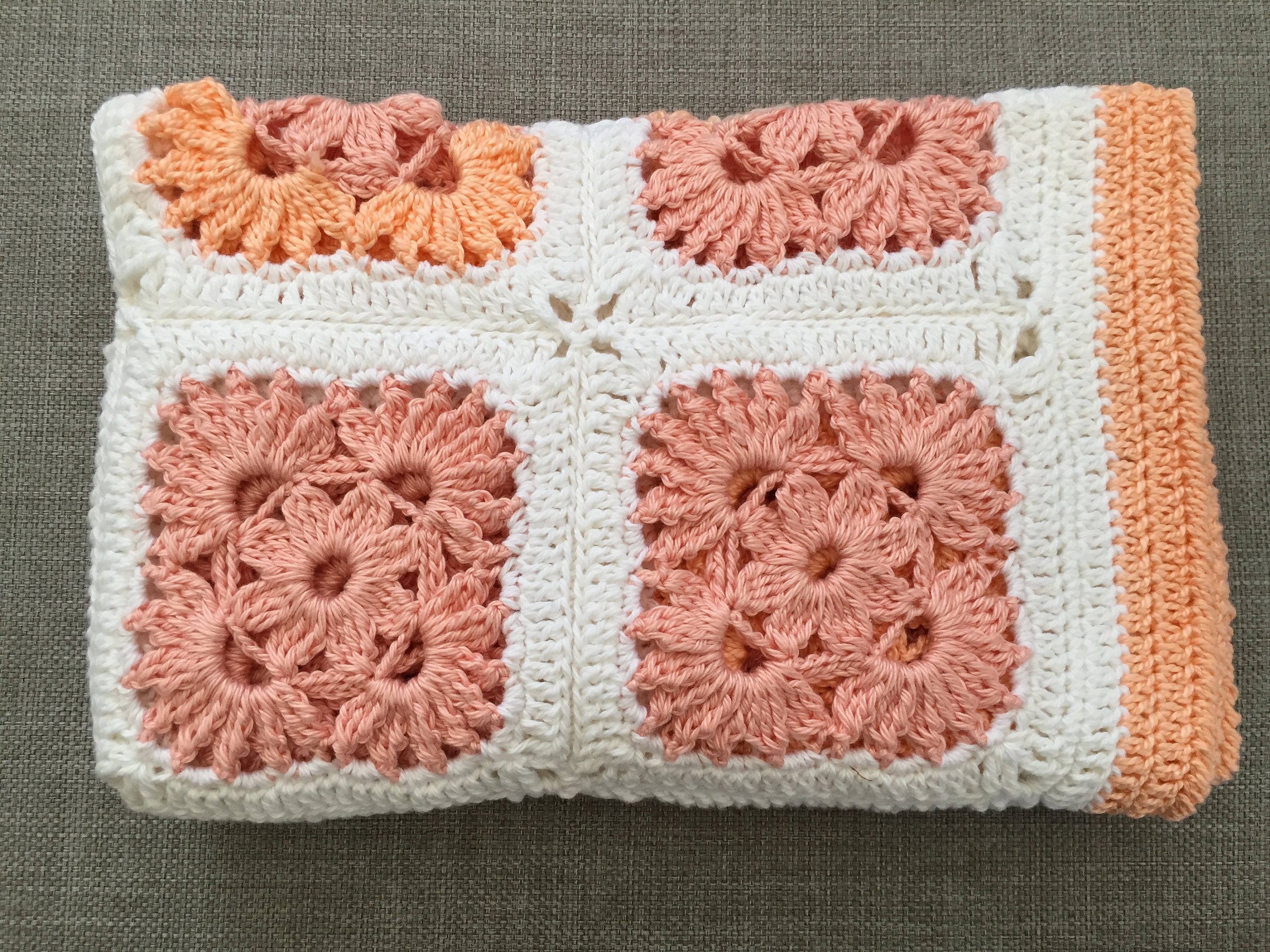Easy Crochet Pattern for Floral Afghan Blanket "elsie" PDF Instant ...