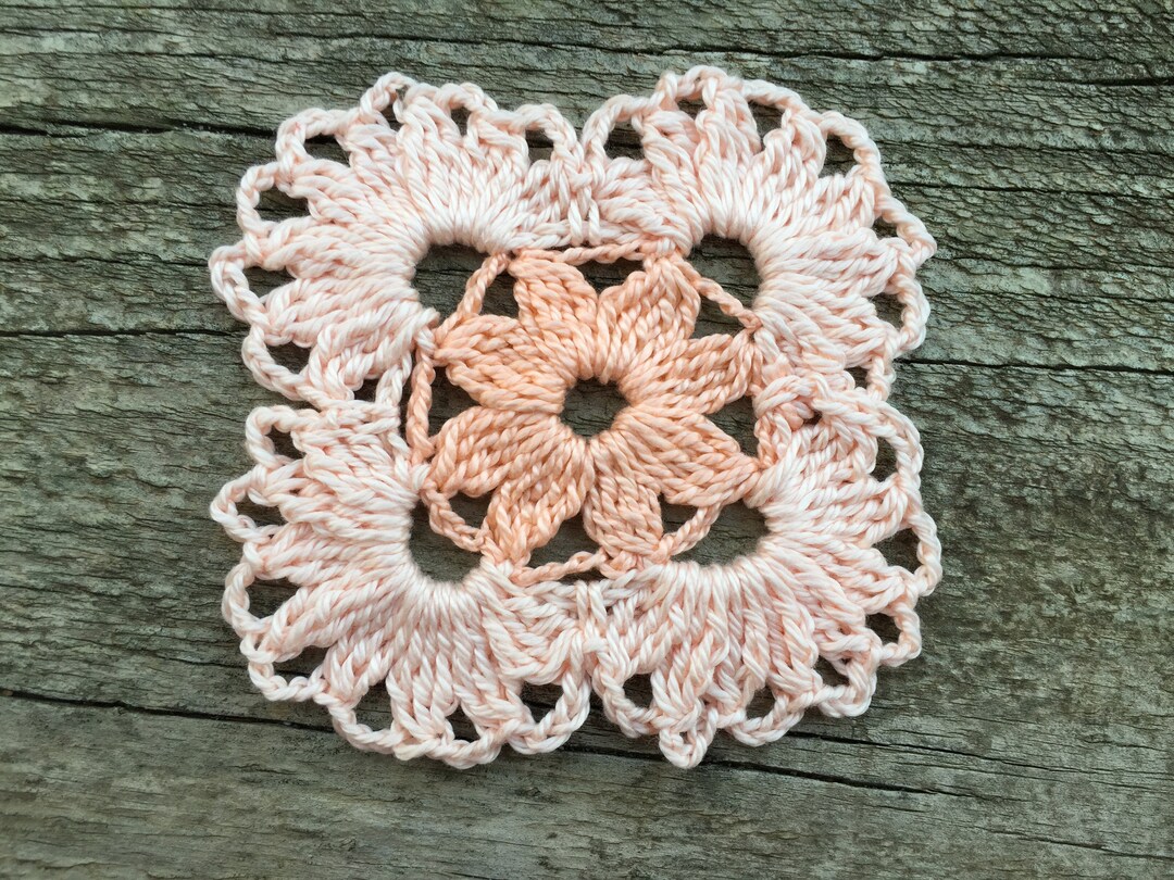 Easy Crochet Flower Square Pattern PDF Printable Instant Download ...