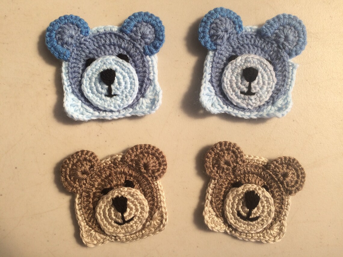 Teddy Bear Crochet Granny Square PDF Instant Download Crochet Pattern ...