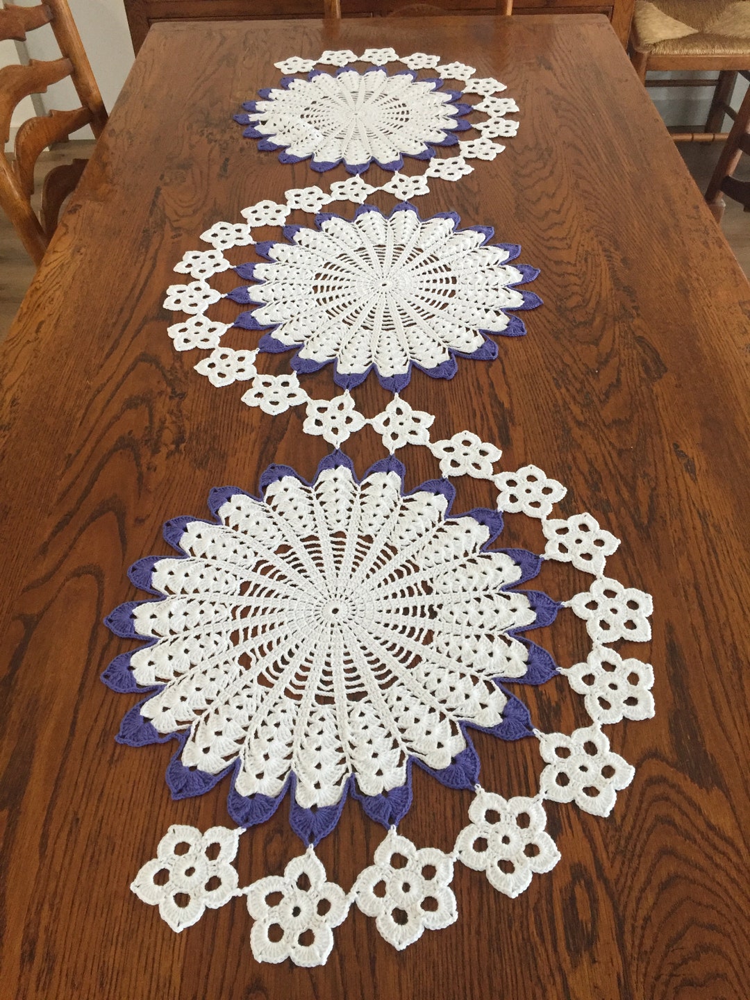 Beautiful Crochet Table Runner PATTERN PDF Instant Download for ...