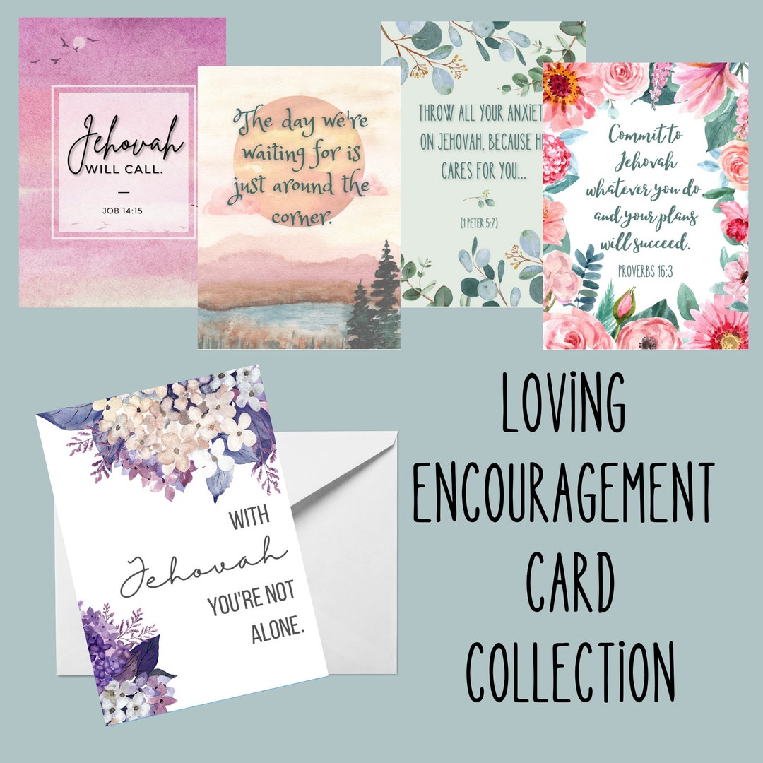 Loving Encouragement Card Collection JW Get Well Sympathy Thinking of ...
