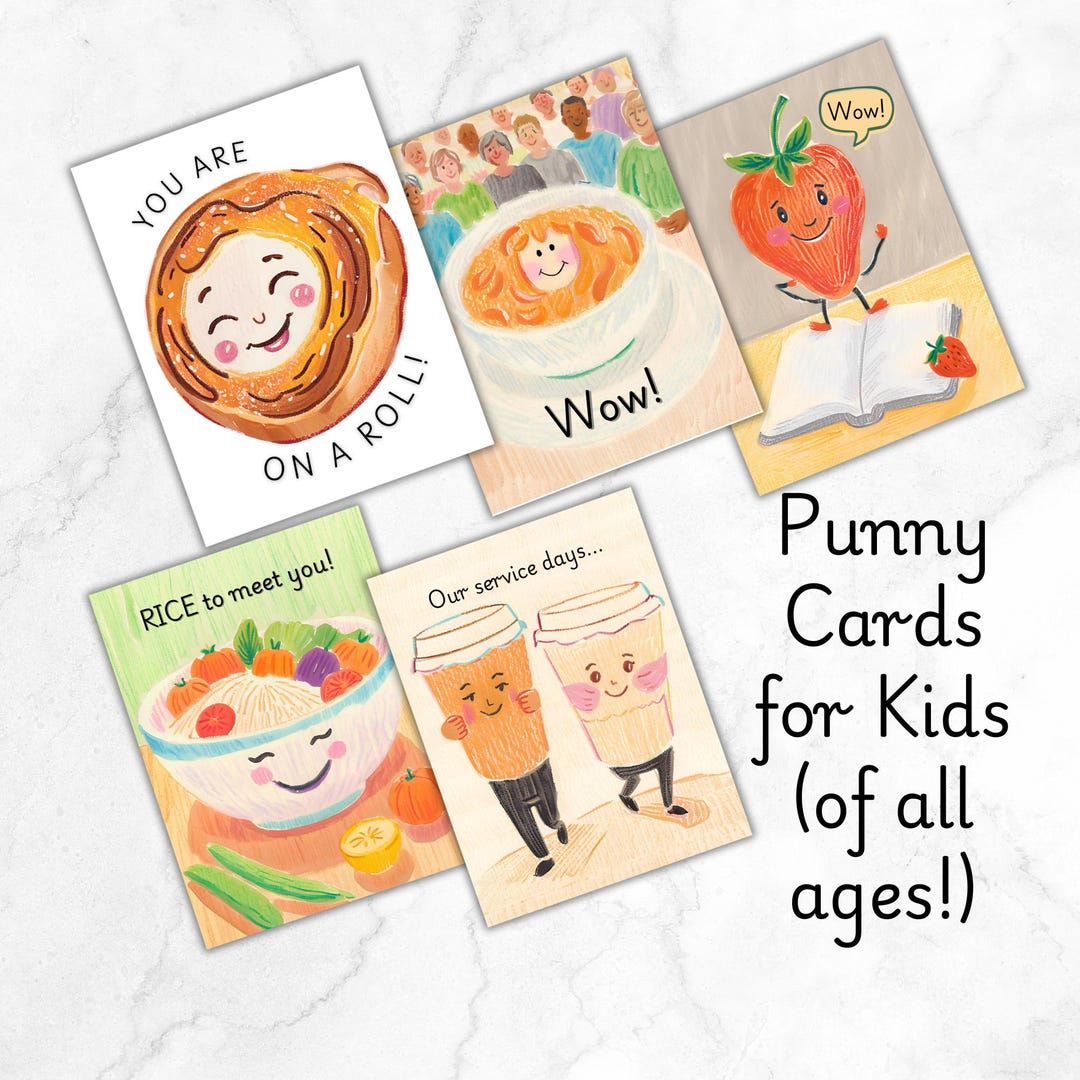 Punny Food Cards for JW Kids: Multi-occasion Notecards - Etsy