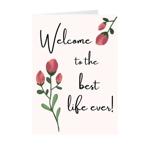PRINTABLE PDF Welcome to the Best Life Ever Baptism Card - Etsy