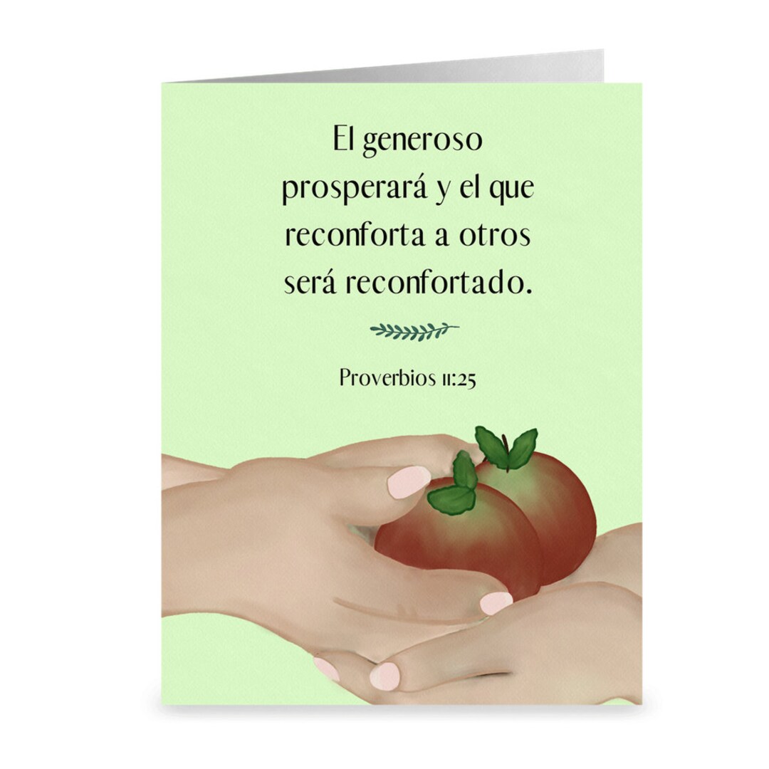 The Generous Person Thank-you Cards, Spanish - Etsy