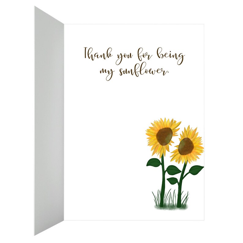 My Sunflower Friendship Greeting Card in Two Sizes - Etsy