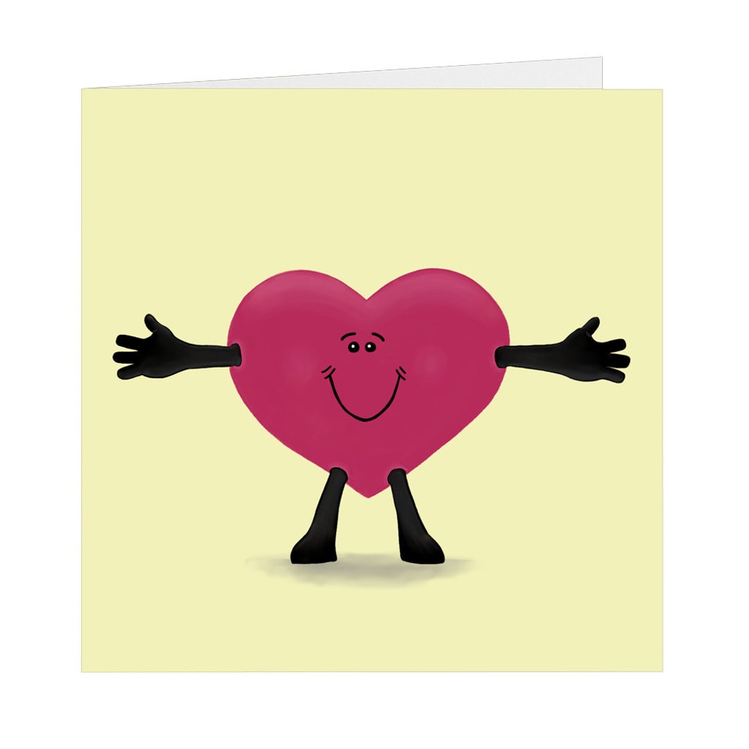 Open Your Heart Wide Square Greeting Card, Single or Pack of 5 - Etsy