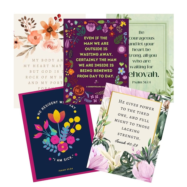 Printable Scripture Get Well Cards - Etsy