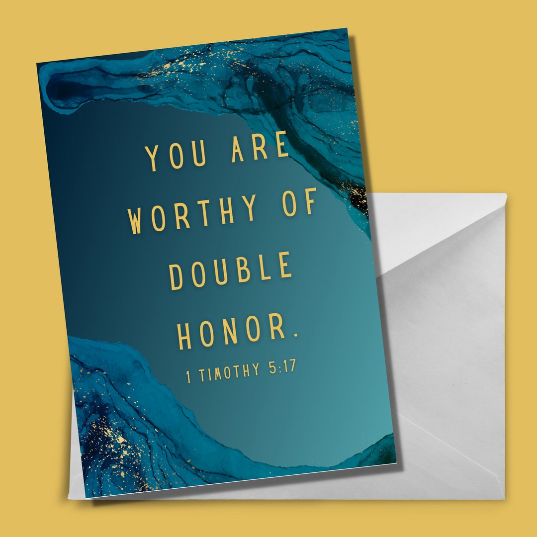 Worthy of Double Honor Greeting Card, Elders, Brothers, Note Cards JW ...