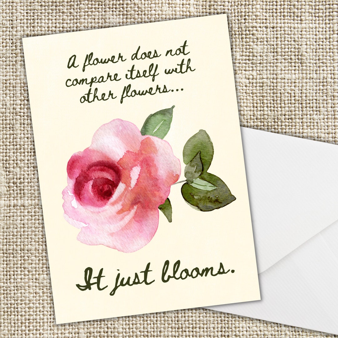 Just Bloom Greeting Card (encouragement, Care, Concern) - Etsy