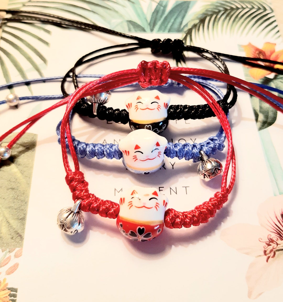 Lucky Bracelet..talisman..little Japanese Cat: Maneki-neko..symbol of ...