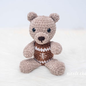 Crochet Pattern PDF Download | Football Teddy Bear, Football Bear ...