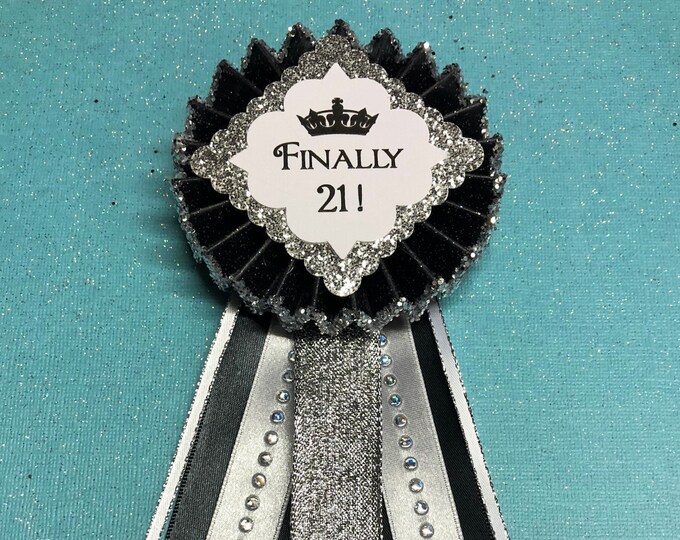 21st Birthday Corsage..21st Birthday..21st Birthday Pin..birthday Pin ...