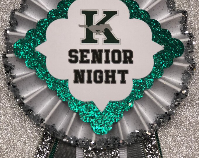 Senior Night Corsage.. Senior Night Pin... Free Customization.. Sports ...