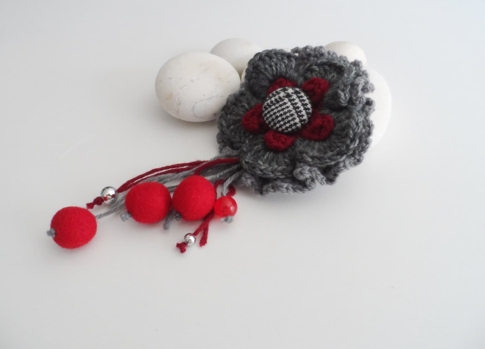 Flower Pin Brooch. Crochet Pin Flower. Wool Brooch Pin. - Etsy