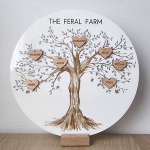Personalised Family Tree / Engraved & Printed / Acrylic Wooden / Mother ...