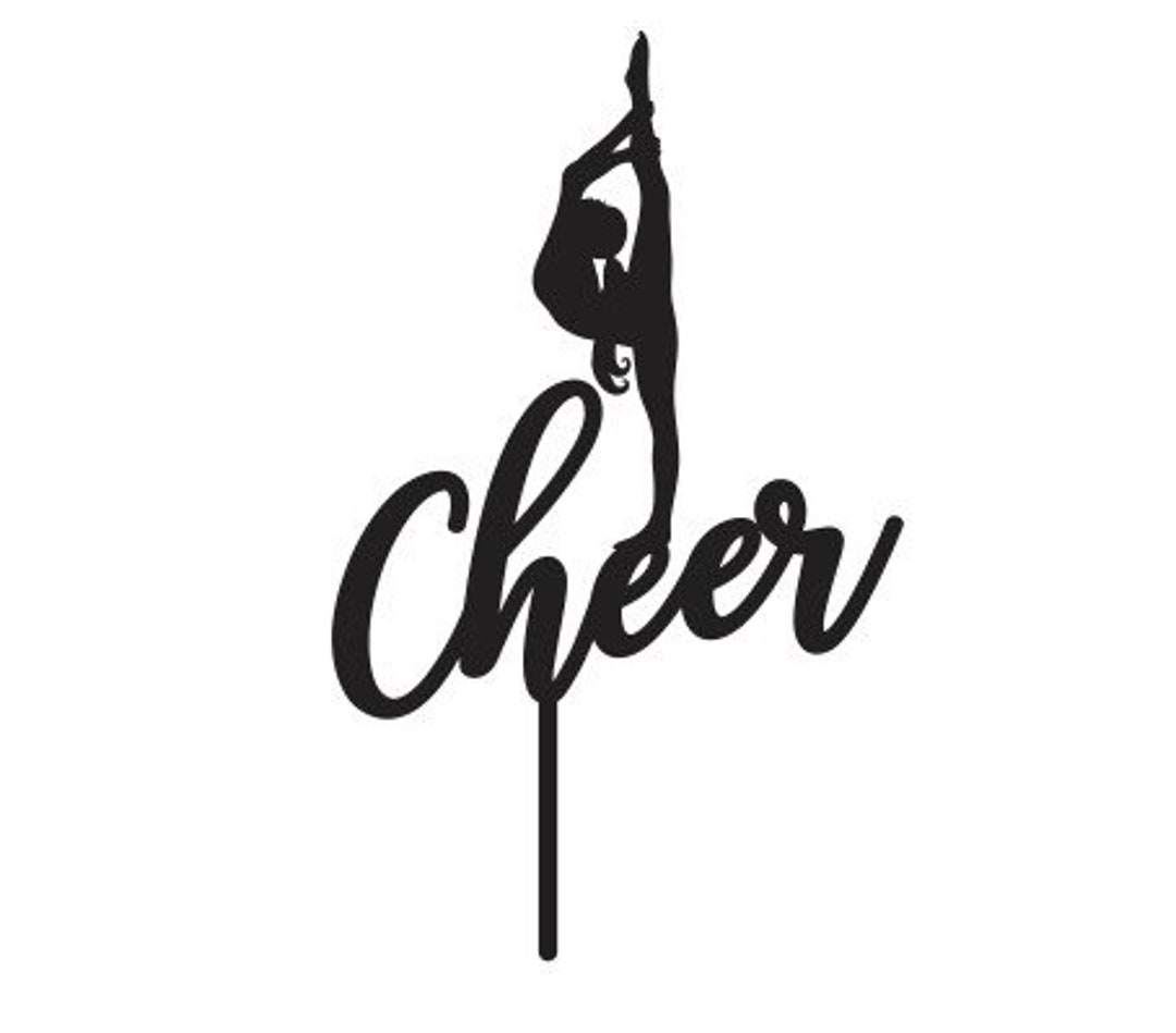 Cheerleader Cake Cupcake Topper SVG PDF FILE - Glowforge, Vector, Cut ...