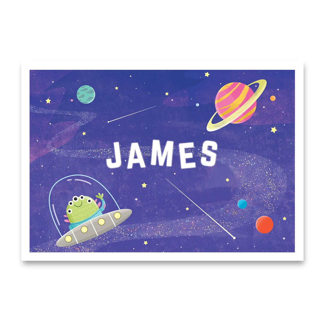 Custom Name Space Print - Etsy