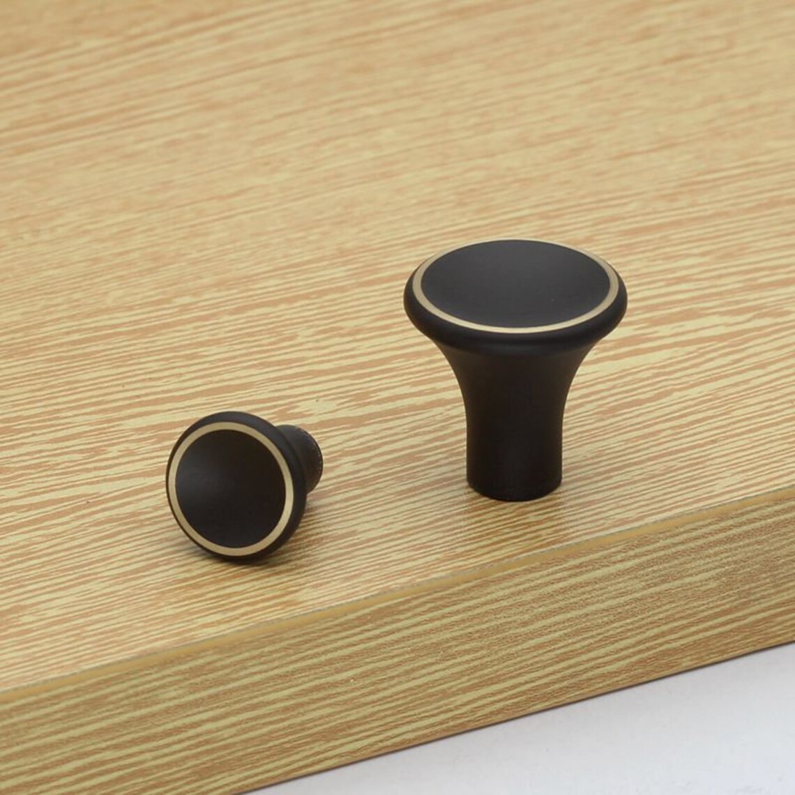 Brass Cabinet Knob Mid-century Modern Round Depression Knob - Etsy