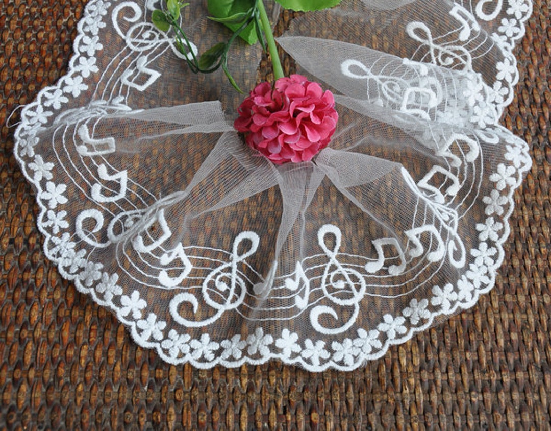 3 Yards Music Note Lace Trims 4.33 Inches Wide YL018 - Etsy