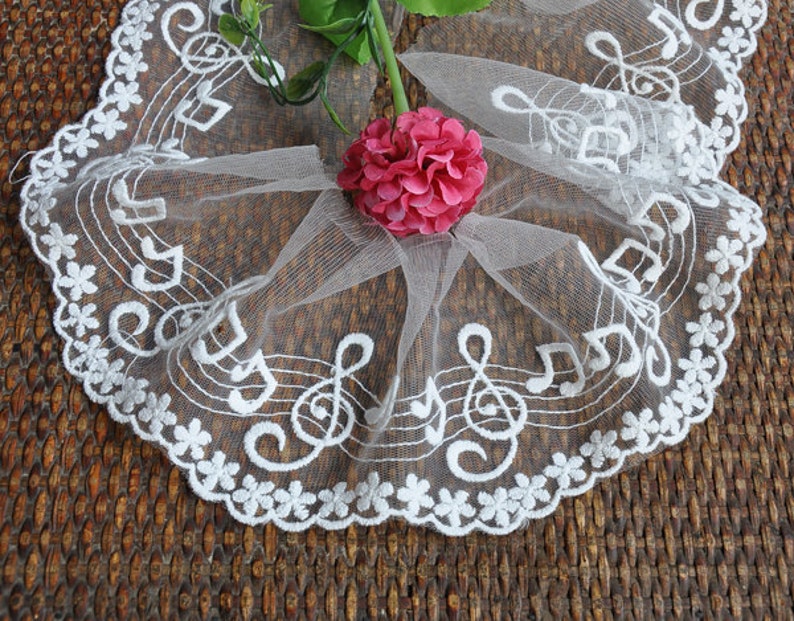 3 Yards Music Note Lace Trims 4.33 Inches Wide YL018 - Etsy