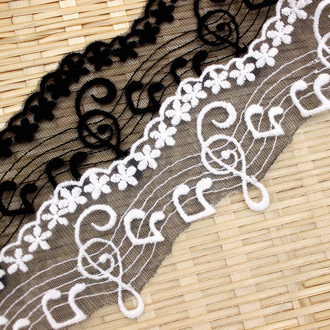 3 Yards Music Note Lace Trims 4.33 Inches Wide YL018 | Etsy