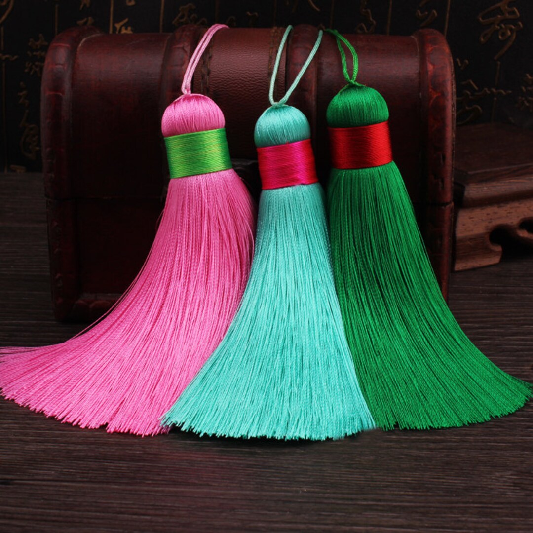 1pc 3.93''silk Thread Tassels, Mala Tassel, Silky Luxe Tassels, Jewelry ...