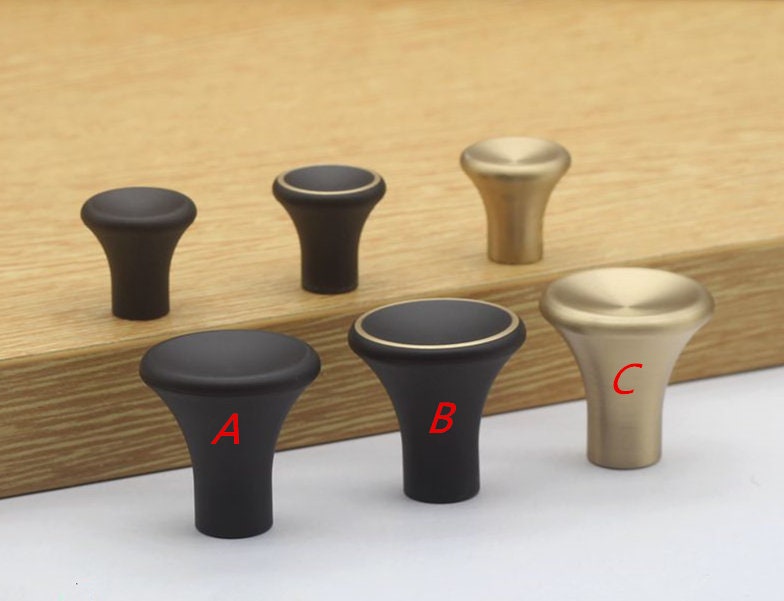 Brass Cabinet Knob Mid-century Modern Round Depression Knob - Etsy