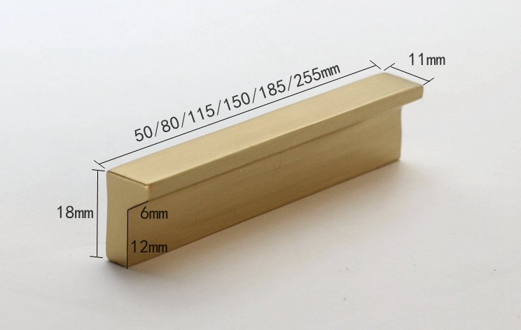 Brass Drawer Pull Drawer Pulls and Knobs in Brass L Type | Etsy