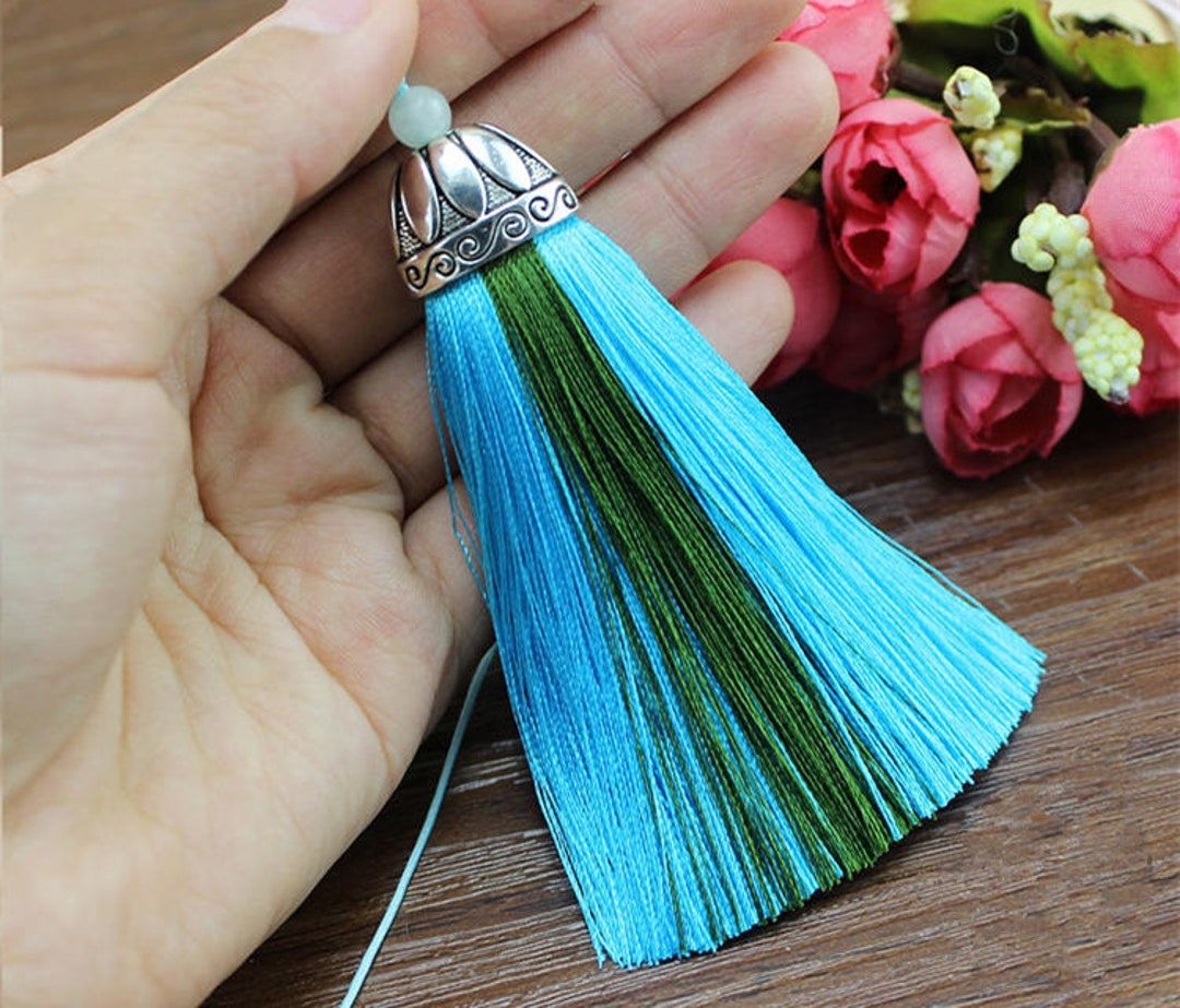 2pcs 3.14'' Silk Thread Tassels, Mala Tassel, Silky Luxe Tassels ...