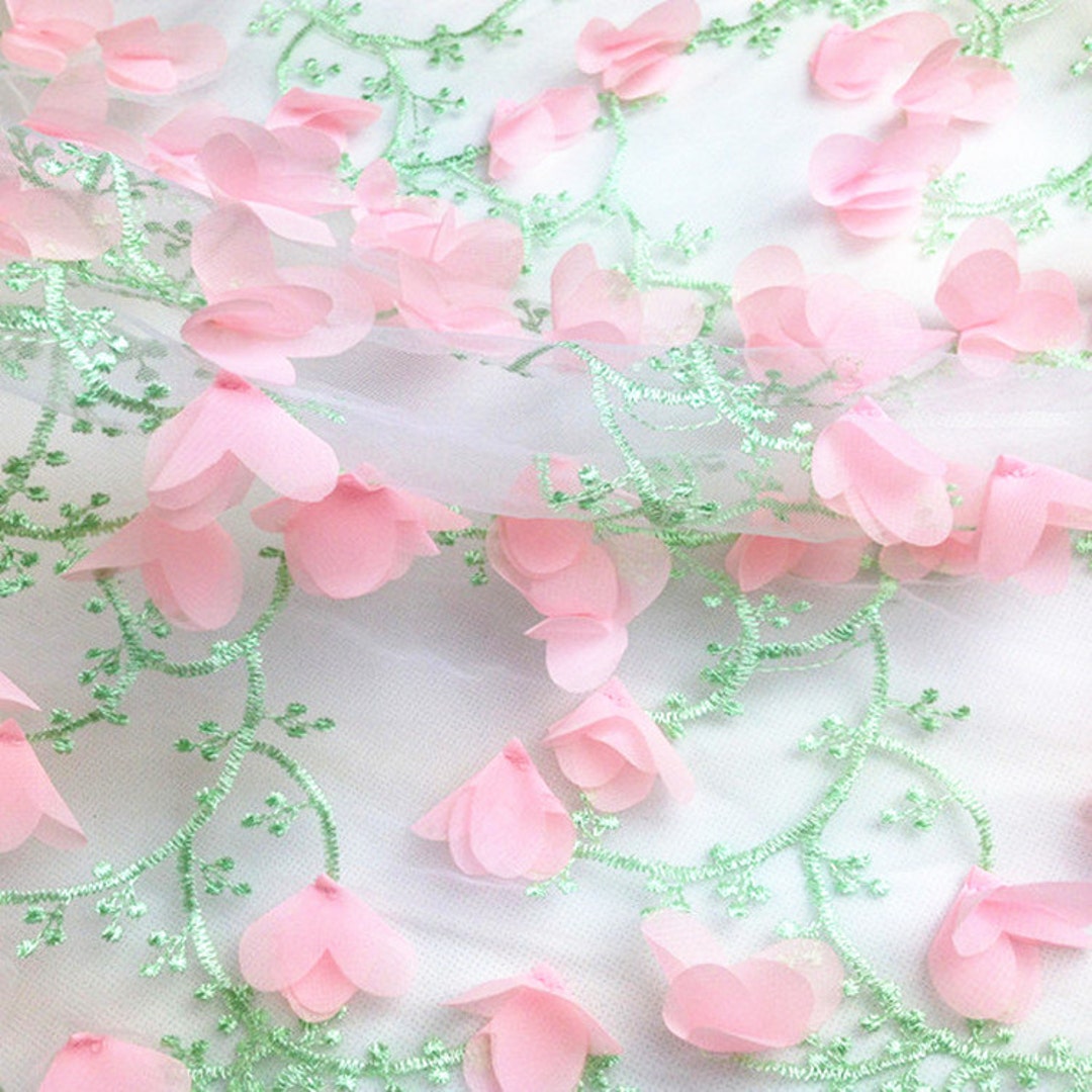 3D Rosette Chiffon Fabric Roses Fabric 47 Inches Wide 1 Yard for ...
