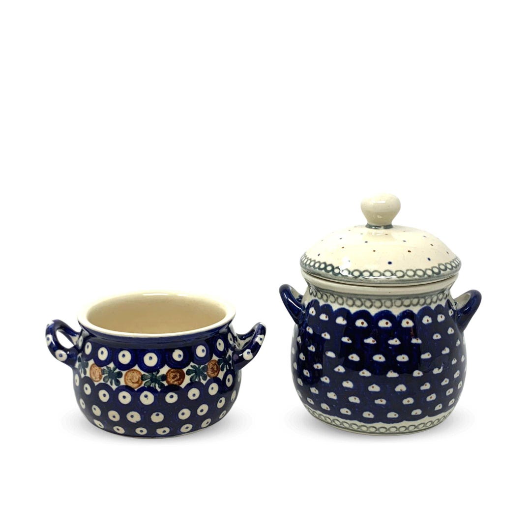 Pair of Polish Pottery Two-handled Pots - Etsy
