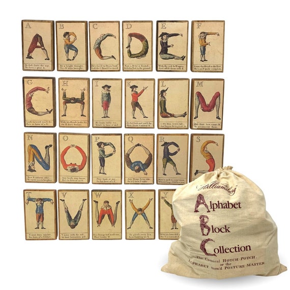 Williamsburg Hotch Potch Alphabet Block Collection W Original Etsy