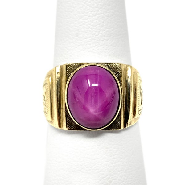 Pink Star Sapphire Ring - Etsy