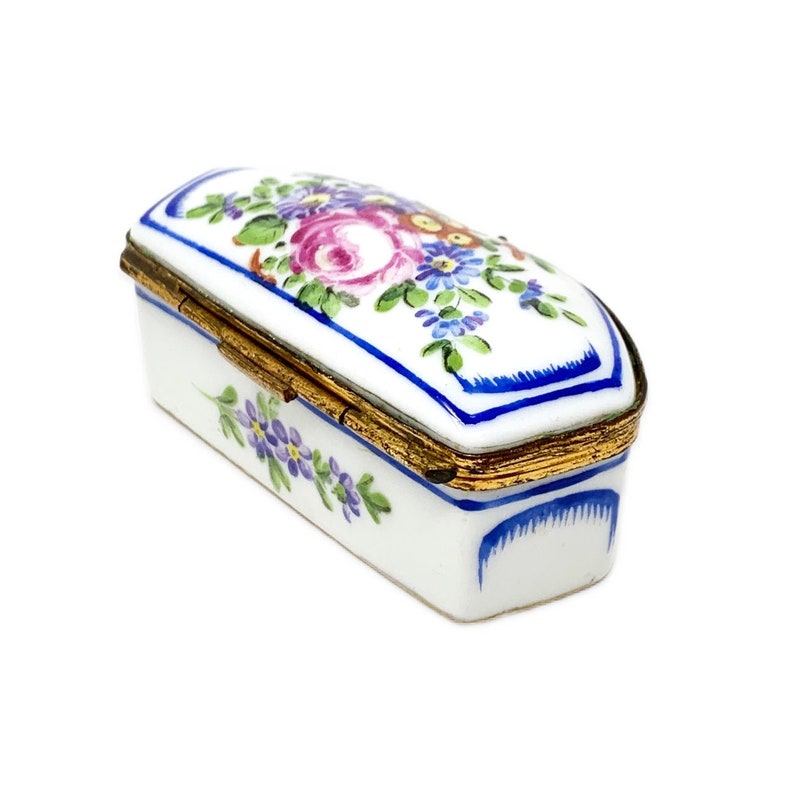 Limoges Floral Decorated Elongated Box - Etsy