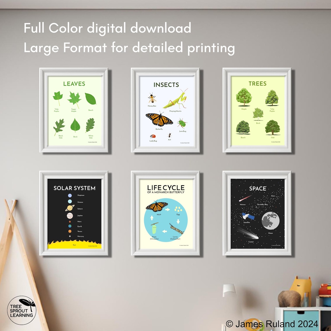 10 Printable Educational Posters - Nature Series - Full Color and ...