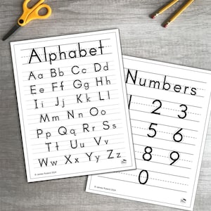 Printable Alphabet Charts - 5 Pages - Self-guided Letter Formation for ...