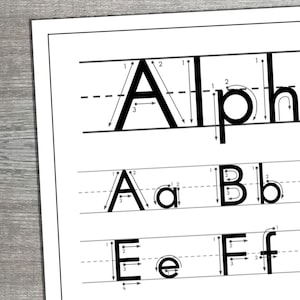 Printable Alphabet Charts - 5 Pages - Self-guided Letter Formation for ...