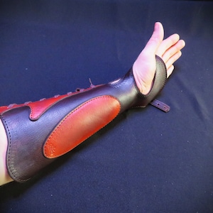 Handmade Archery Bracer From Brown Genuine Leather, Bow Shooting Glove ...